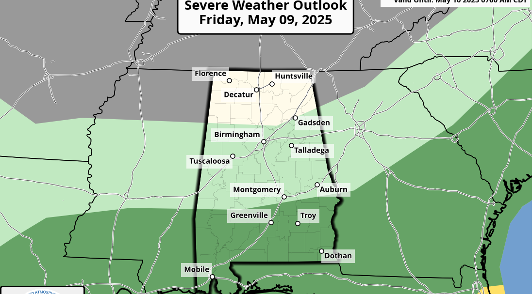 Alabama severe weather update: Damaging line of severe storms nears ...