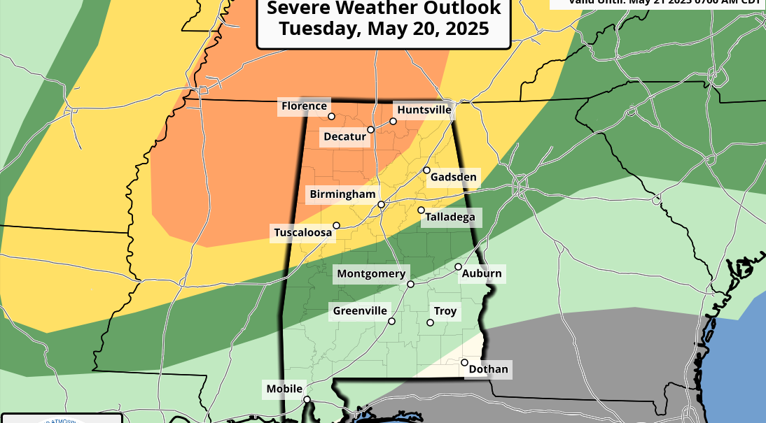 James Spann: Strong to severe storms possible Tuesday night across north Alabama - Alabama News ...