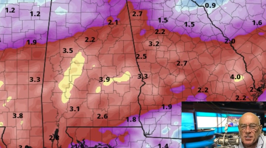 James Spann: Showers, storms for Alabama today; dry air returns Friday ...