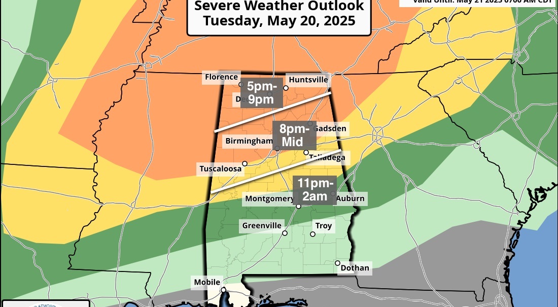 James Spann: Severe storms likely over north Alabama this evening ...