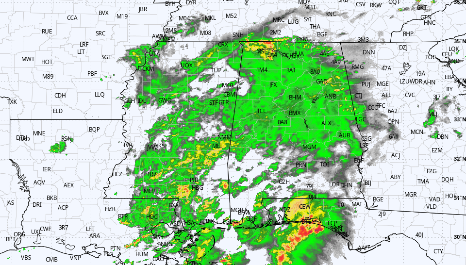 James Spann: Wet at times for Alabama today; dry air for the weekend ...