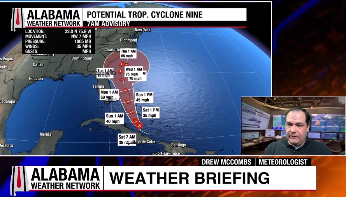 Drew McCombs: Cool Alabama mornings, warm afternoons; an eye on the ...