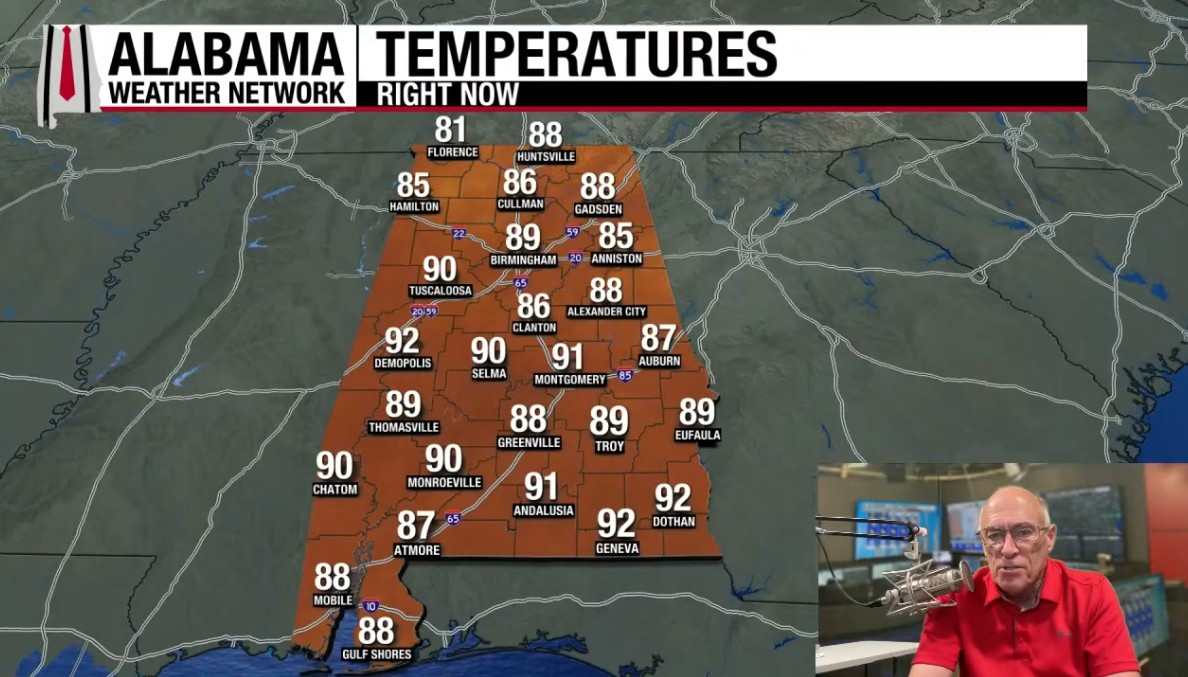 James Spann: Better rain chances ahead for Alabama; lower heat levels ...