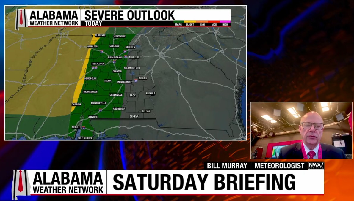 Bill Murray: Alabama will see rain overnight into Sunday; work week ...