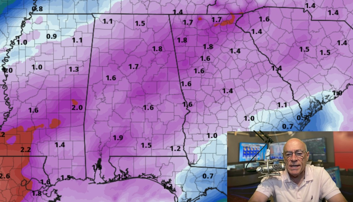 James Spann: Rain returns to Alabama late tomorrow night and Sunday ...