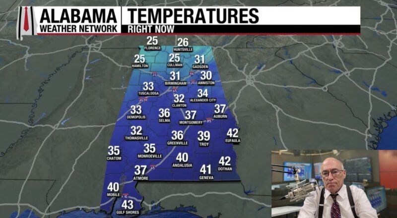 James Spann: Hard freeze tonight; more Arctic air invades the Deep ...