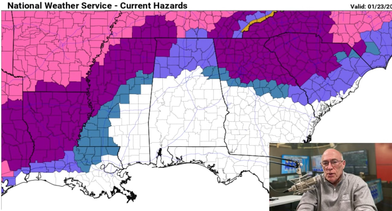 James Spann: Northwest Alabama under ice storm warning; severe storms ...
